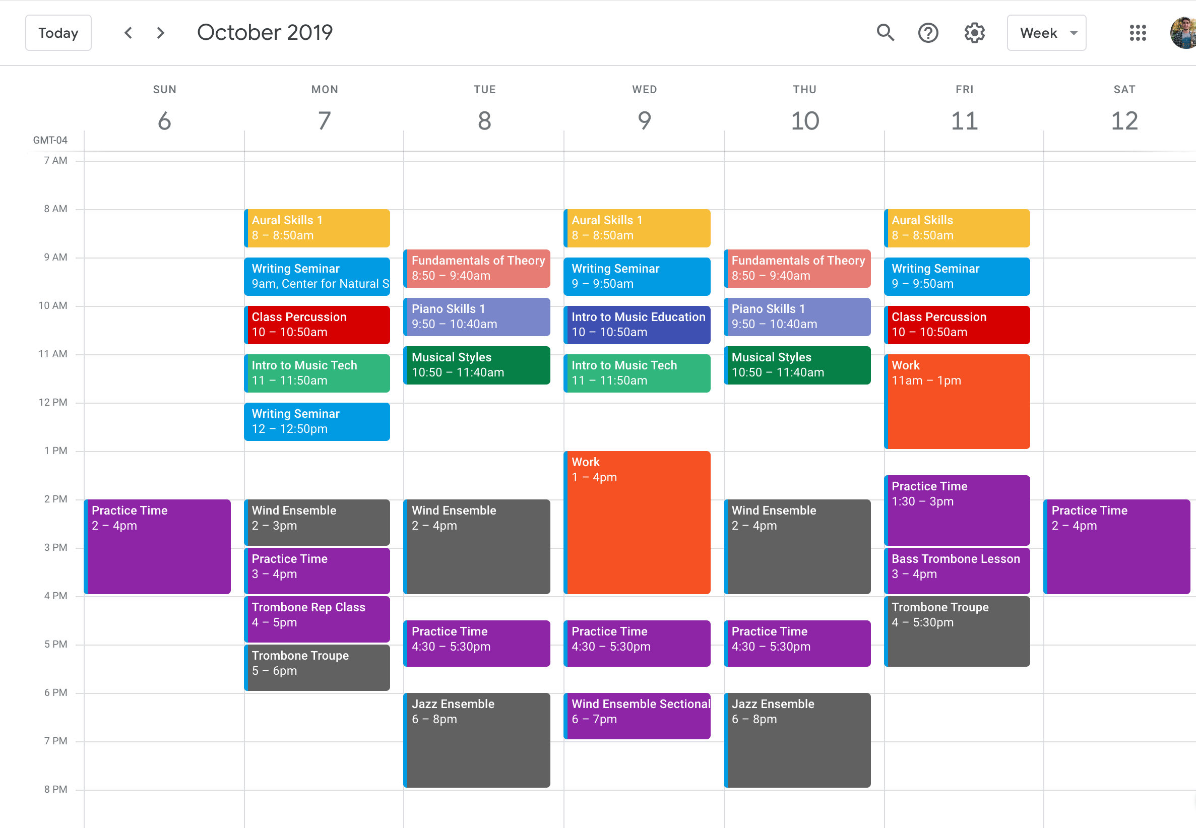 Sample Class Schedules | Picture Your Future at IC | Ithaca College
