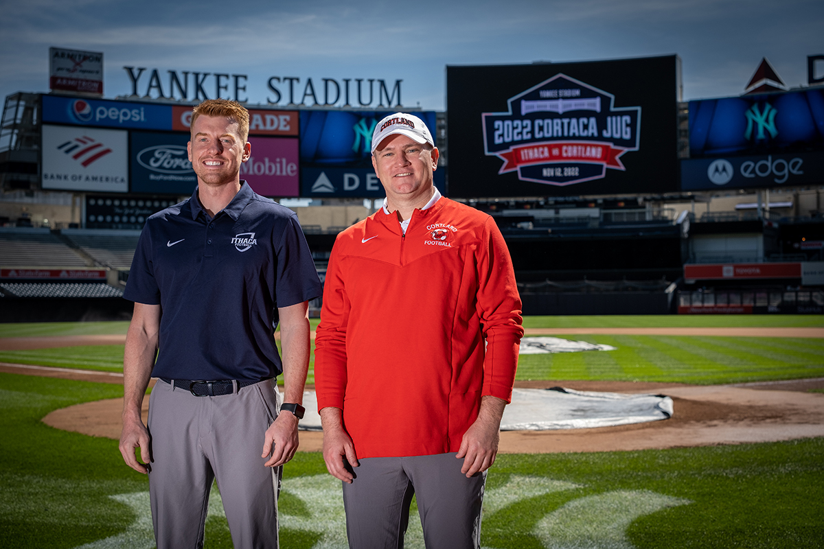 Head Football Coaches Test Their Arms in the Bronx | Ithaca College
