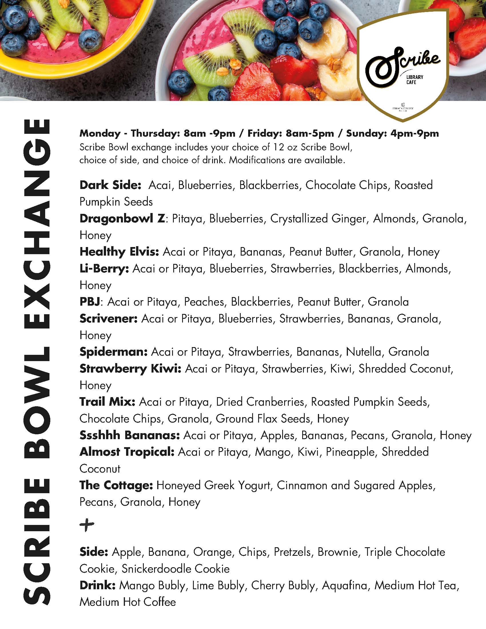 Scribe Cafe | Ithaca College