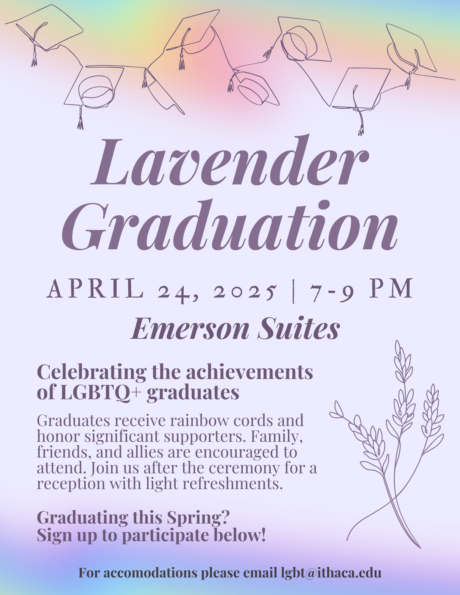 Lavender Graduation | Ithaca College