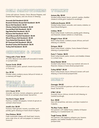 Ithaca Bakery Catering Menu | Ithaca College