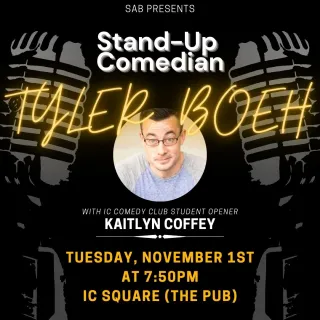 THIS TUESDAY stand-up comedian Tyler Boeh | Ithaca College