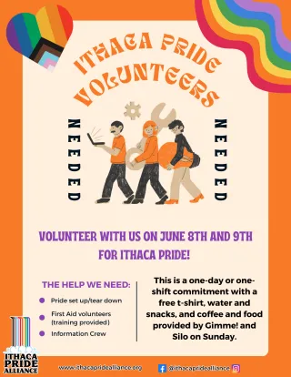Ithaca Pride volunteers needed! | Ithaca College