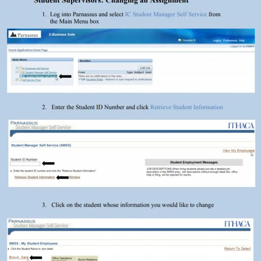 Changing Assignments | Ithaca College